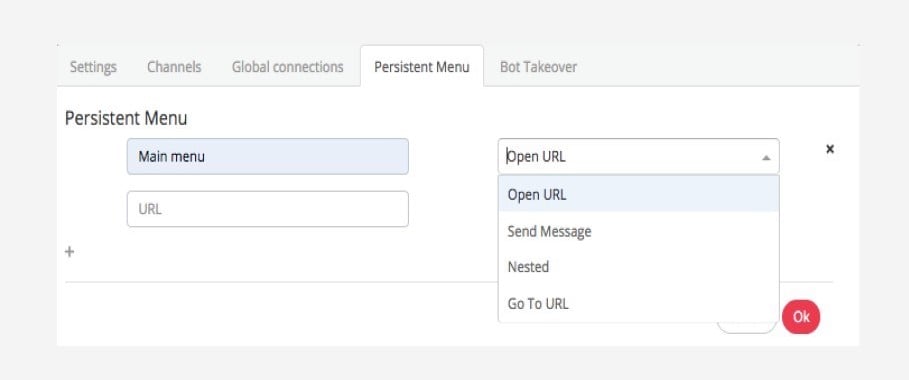 Add a Persistent Menu to your chat