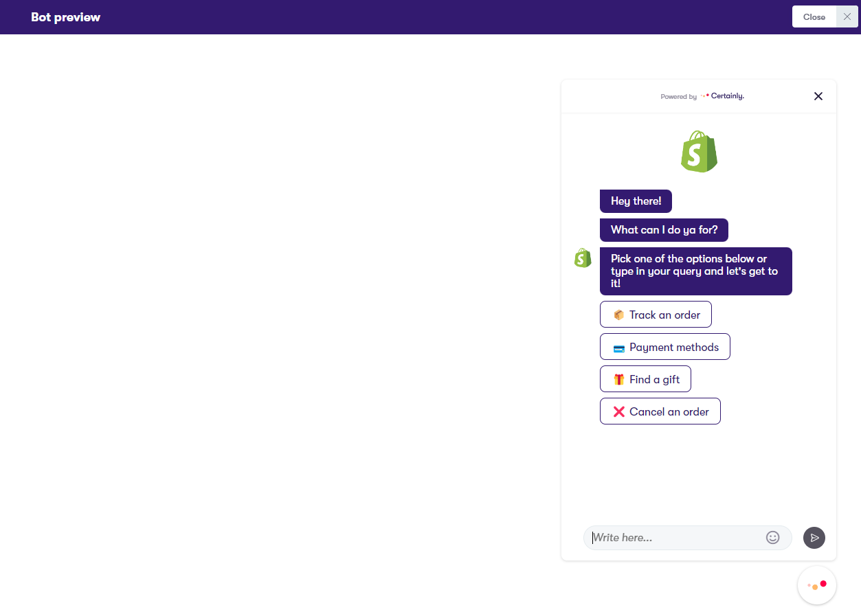 Install the Certainly Shopify App on your Shopify store